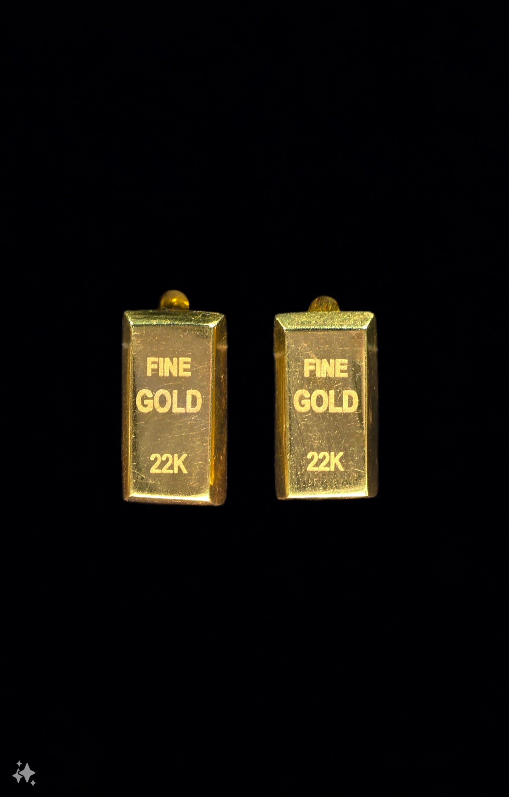 22KT "Fine Gold" Bar Earrings – Harman Sehjra Jewellery
