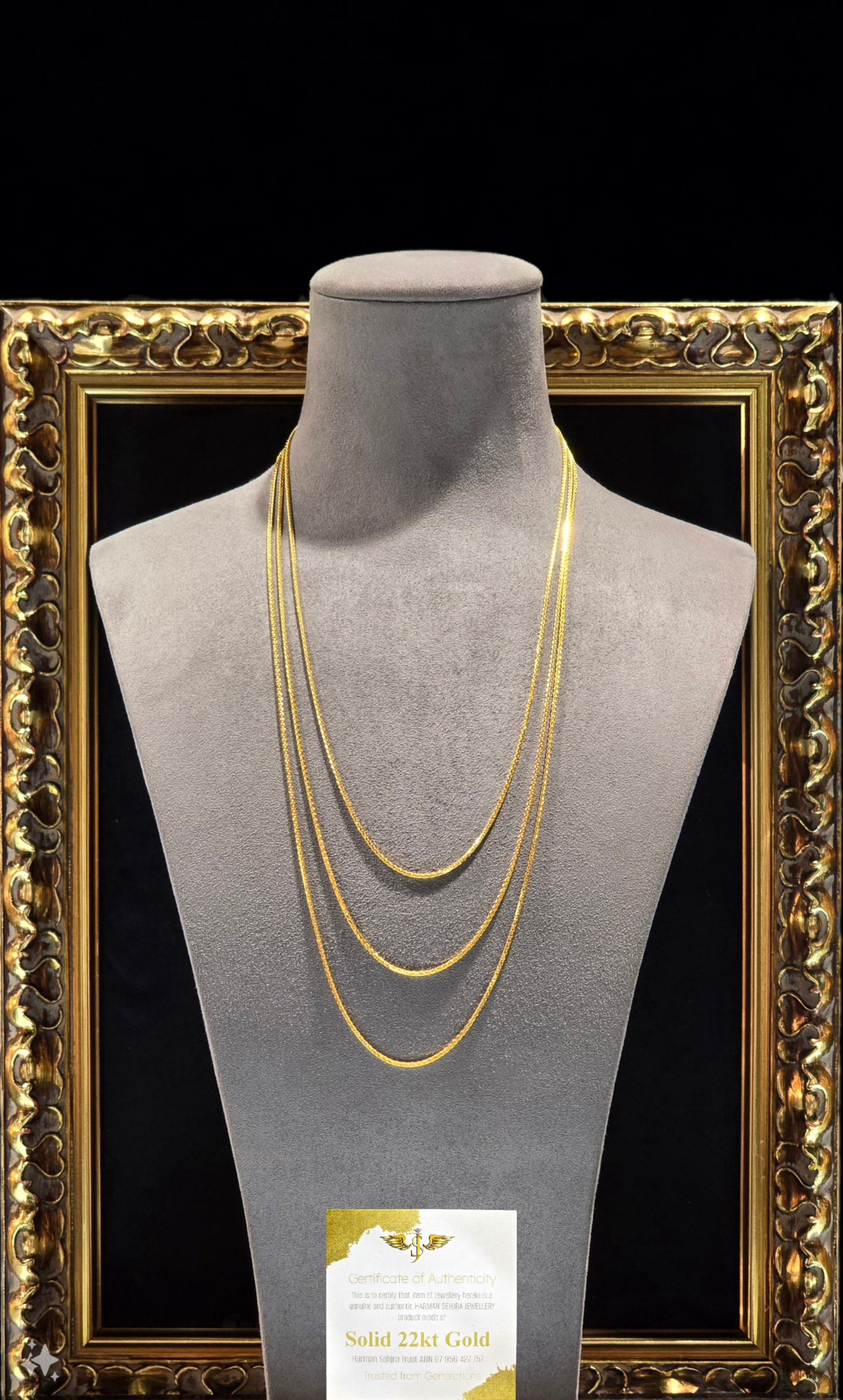 22KT Gold Fine Foxtail Chain – Harman Sehjra Jewellery