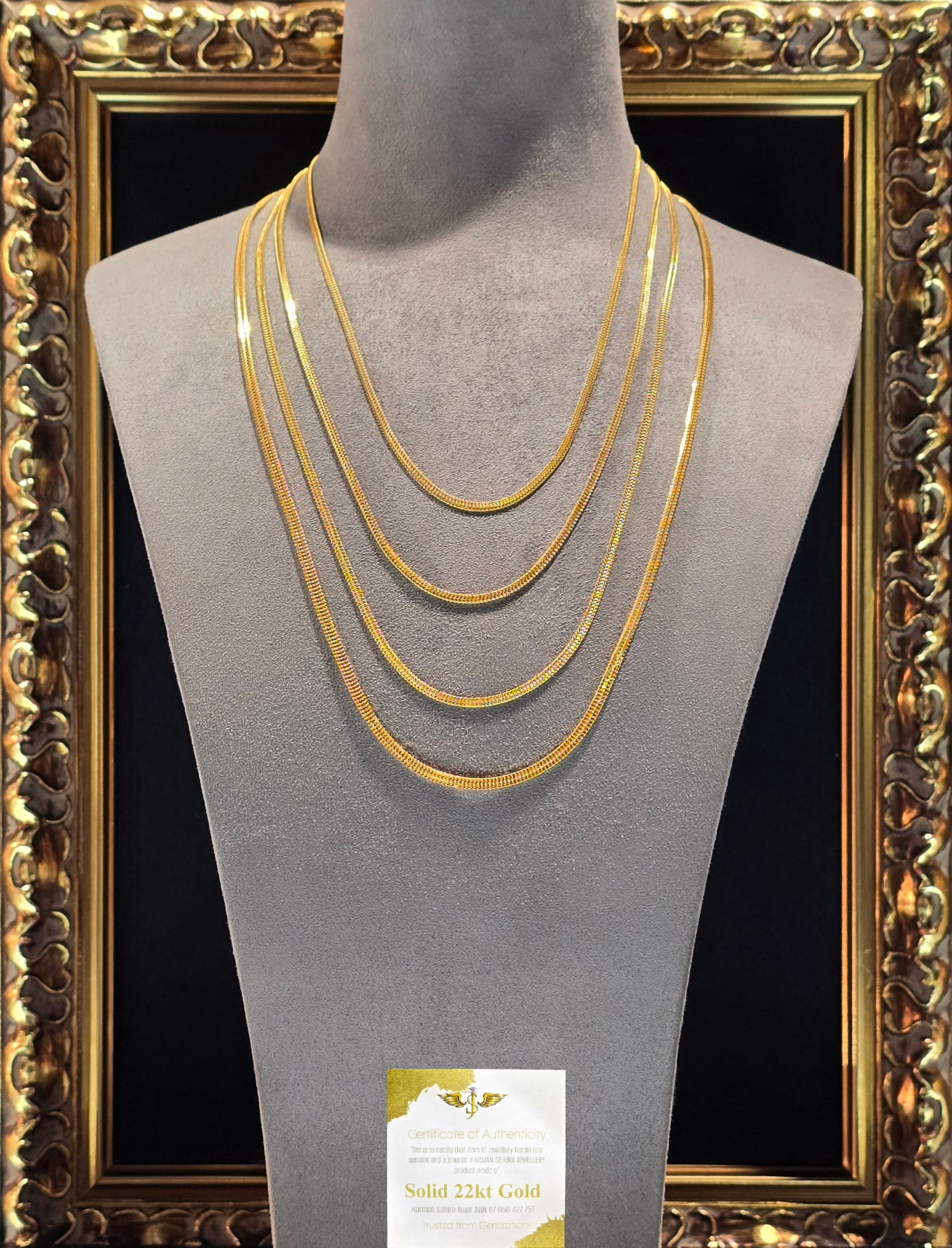 22KT Gold Flat Dragon Chain – Harman Sehjra Jewellery